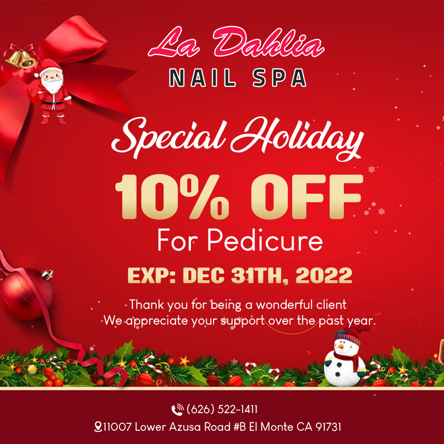 Special Holiday | 10% OFF For Pedicure - Beauty Coupons Around You